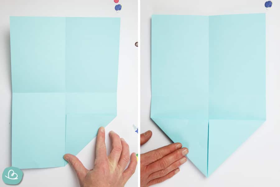 Briefumschlag aus A4 falten: einfaches Kuvert basteln - Wunderbunt.de