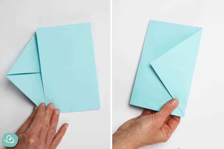 Briefumschlag aus A4 falten: einfaches Kuvert basteln - Wunderbunt.de