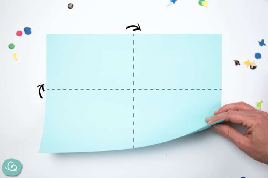 Briefumschlag aus A4 falten: einfaches Kuvert basteln - Wunderbunt.de