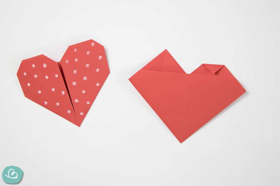 Origami Herz falten | Einfache Faltanleitung - Wunderbunt.de