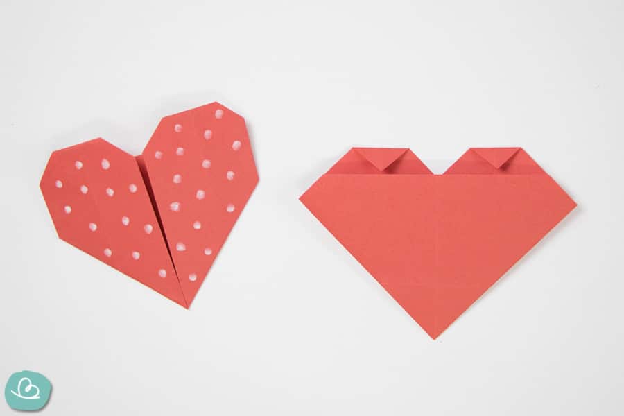 Origami Herz falten | Einfache Faltanleitung - Wunderbunt.de
