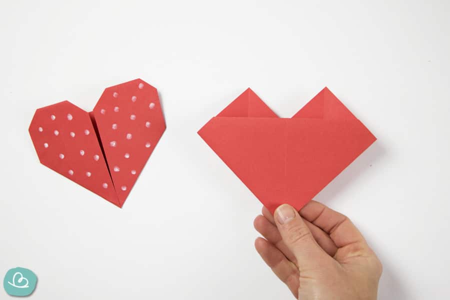 Origami Herz falten | Einfache Faltanleitung - Wunderbunt.de