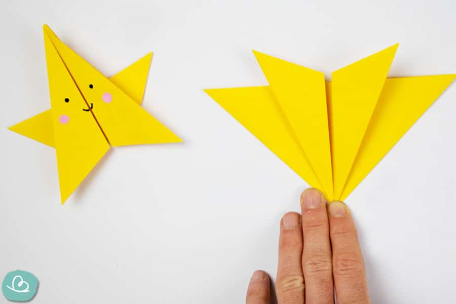 Faltanleitung: kleiner Stern aus Papier - Wunderbunt.de