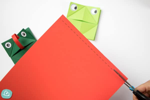 Origami Frosch: Einfache Faltanleitung mit Vorlage - Wunderbunt.de