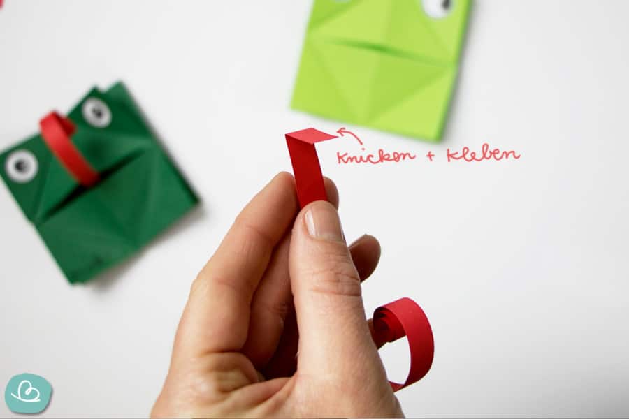 Origami Frosch: Einfache Faltanleitung mit Vorlage - Wunderbunt.de
