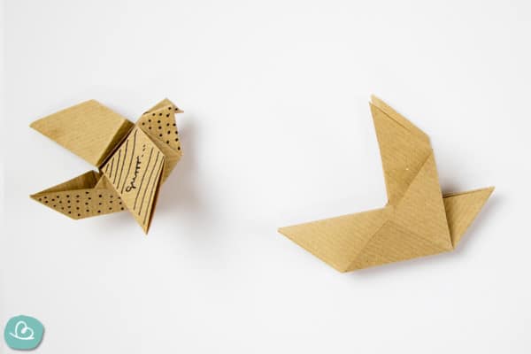 Origami Taube 'Gurr' falten: easy Anleitung - Wunderbunt.de