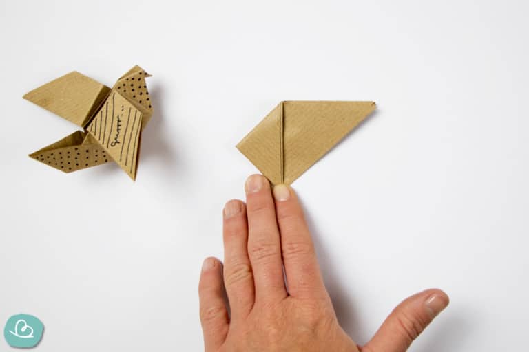Origami Taube 'Gurr' falten: easy Anleitung - Wunderbunt.de