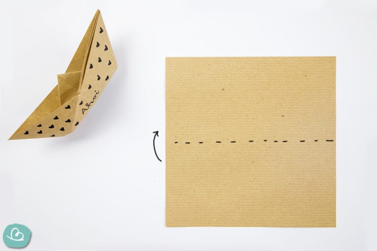 Origami Boot falten | Anleitung mit PDF-Vorlage - Wunderbunt.de