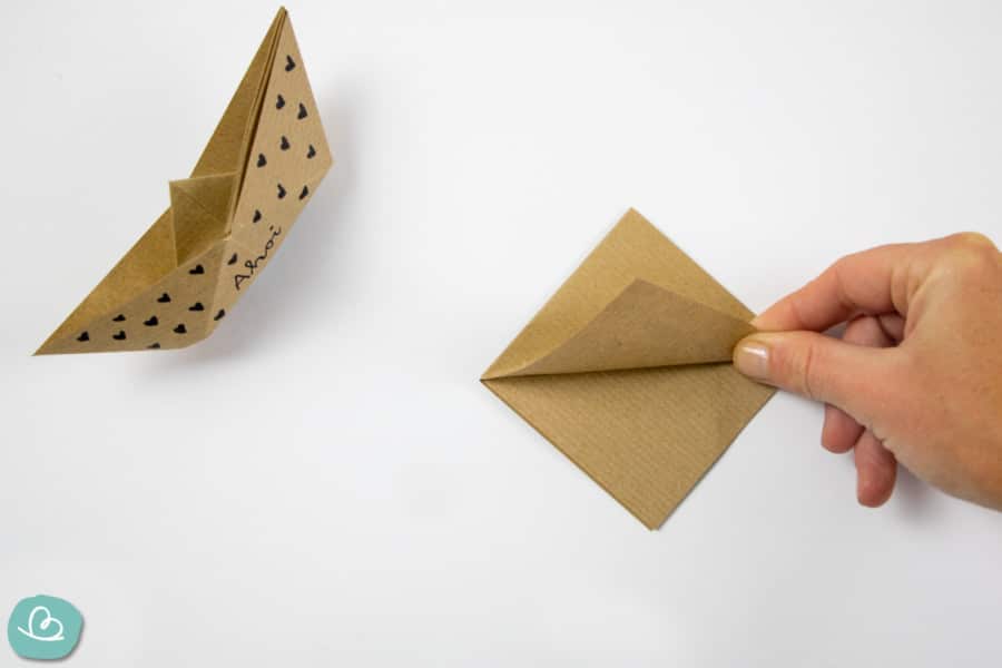 Origami Boot falten | Anleitung mit PDF-Vorlage - Wunderbunt.de
