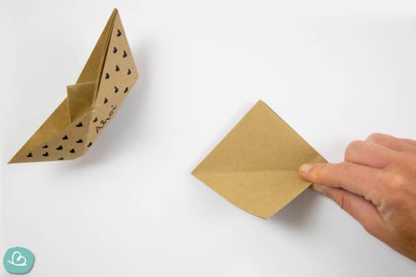 Origami Boot falten | Anleitung mit PDF-Vorlage - Wunderbunt.de