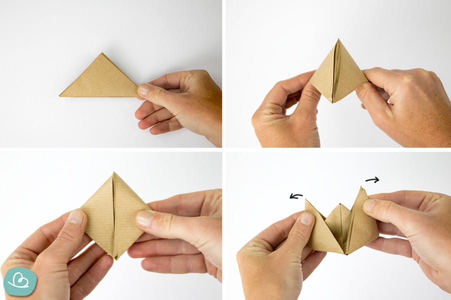 Origami Boot falten | Anleitung mit PDF-Vorlage - Wunderbunt.de