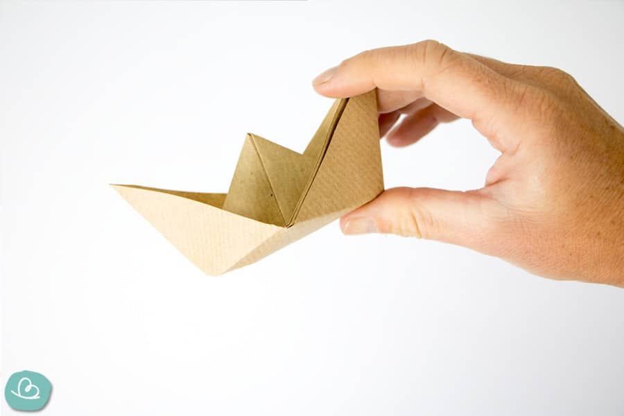 Origami Boot falten | Anleitung mit PDF-Vorlage - Wunderbunt.de