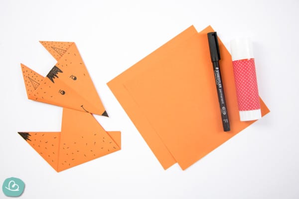 Origami Fuchs | einfache Anleitung + PDF Vorlage - Wunderbunt.de