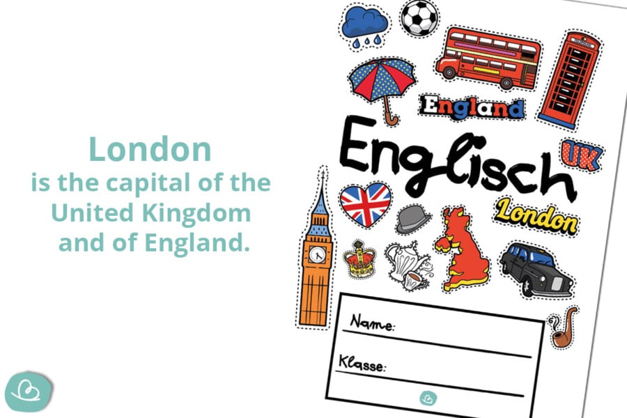 8 Deckblätter für Englisch zum Ausdrucken - Wunderbunt.de