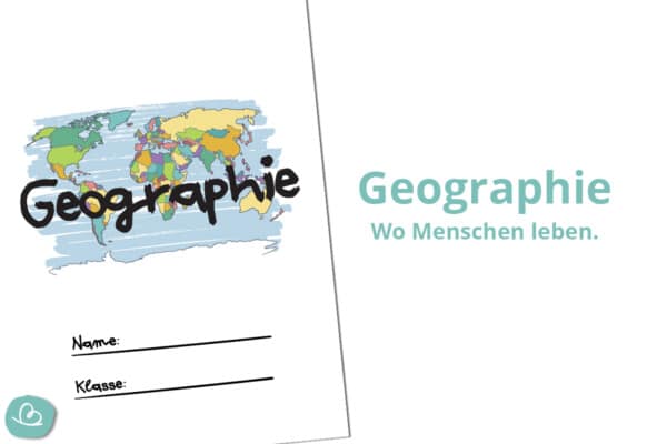 6 Deckblätter für Geographie zum Ausdrucken - Wunderbunt.de