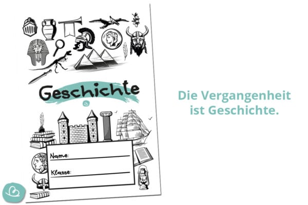 6 Deckblätter für Geschichte zum Ausdrucken - Wunderbunt.de