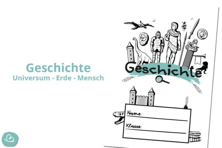 6 Deckblätter für Geschichte zum Ausdrucken - Wunderbunt.de