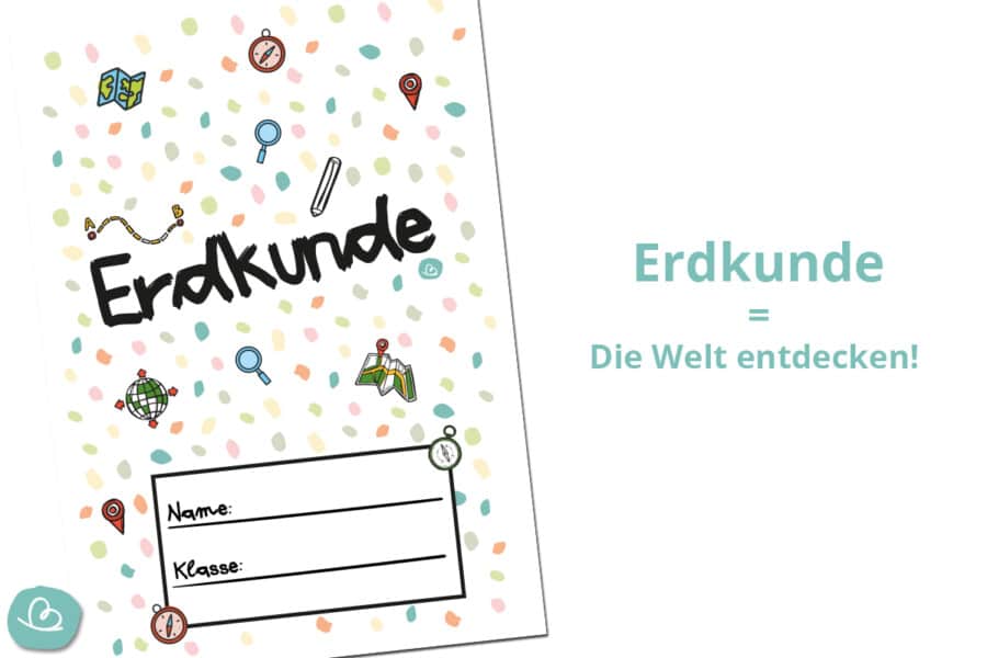 6 Deckblätter für Erdkunde zum Ausdrucken - Wunderbunt.de