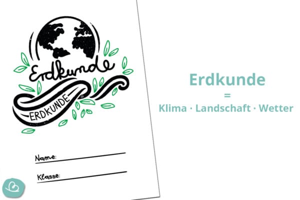 6 Deckblätter für Erdkunde zum Ausdrucken - Wunderbunt.de