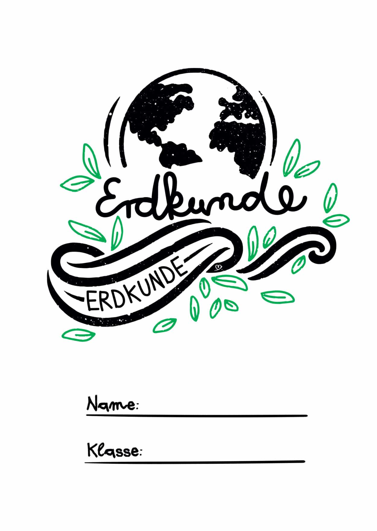 6 Deckblätter für Erdkunde zum Ausdrucken - Wunderbunt.de