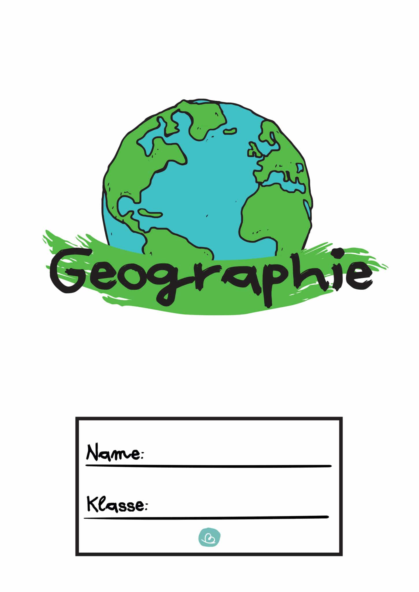 6 Deckblätter für Geographie zum Ausdrucken - Wunderbunt.de