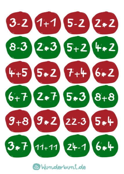 Adventskalender Zahlen 1-24 zum Ausdrucken | Kostenlose PDF-Vorlagen ...