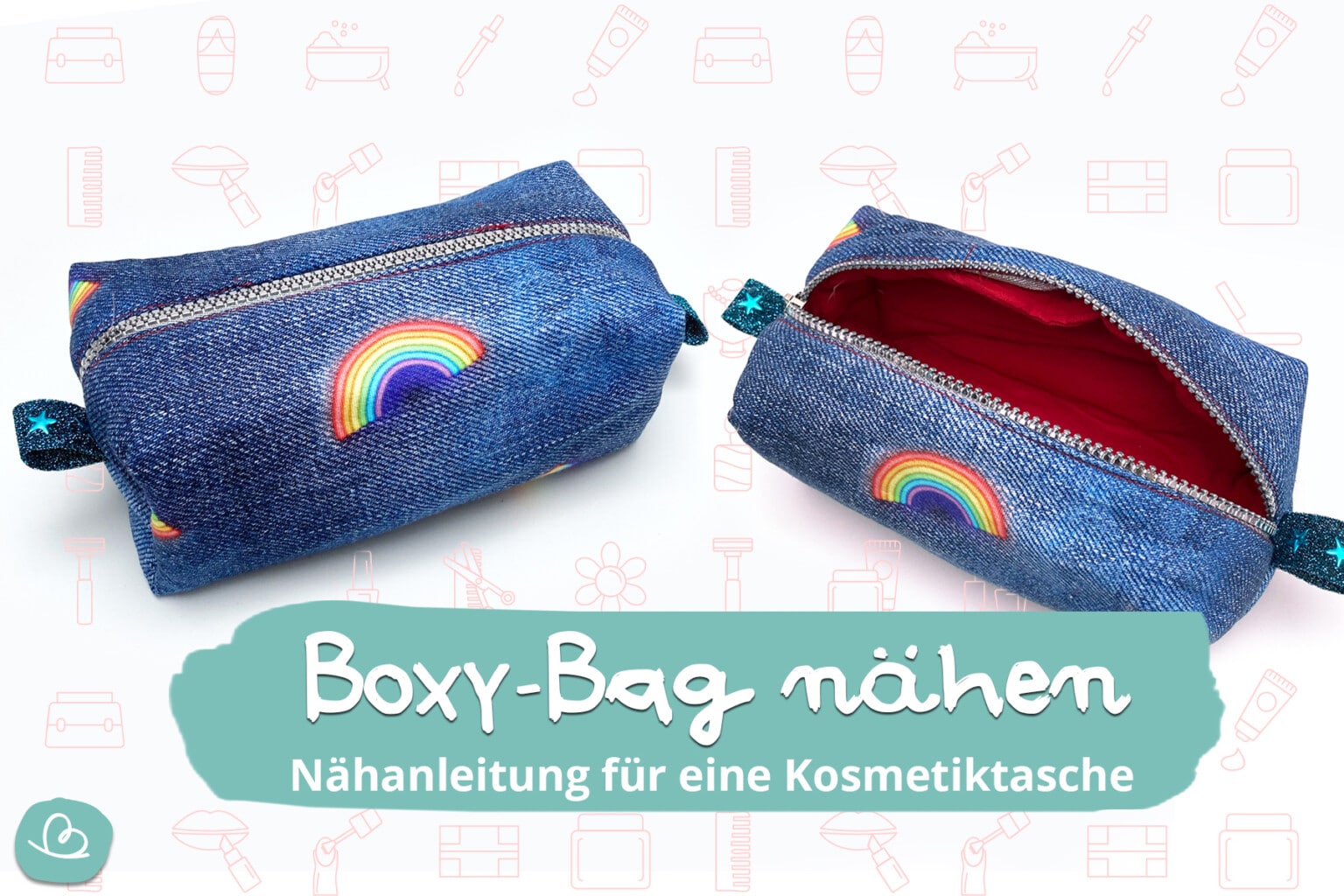 Kosmetiktasche nähen | Nähanleitung für eine Boxy Bag - Wunderbunt.de