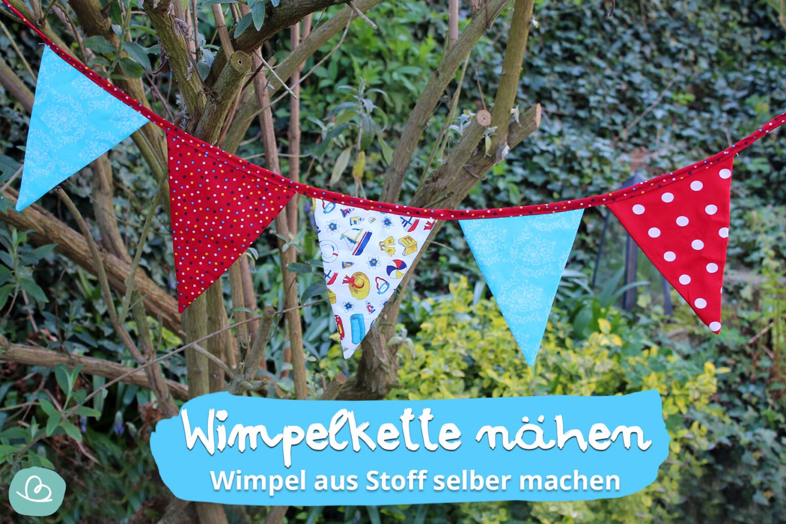 Wimpelkette nähen | Wimpel aus Stoff selber machen - Wunderbunt.de