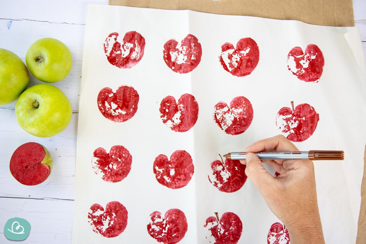 Apfeldruck | DIY-Anleitung und 6 Bastelideen - Wunderbunt.de