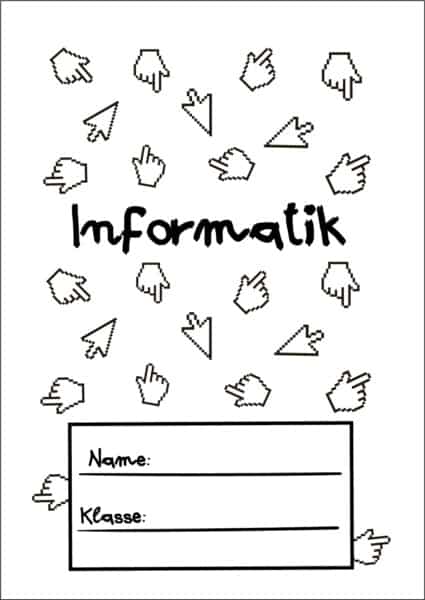 6 Deckblätter für Informatik zum Ausdrucken - Wunderbunt.de