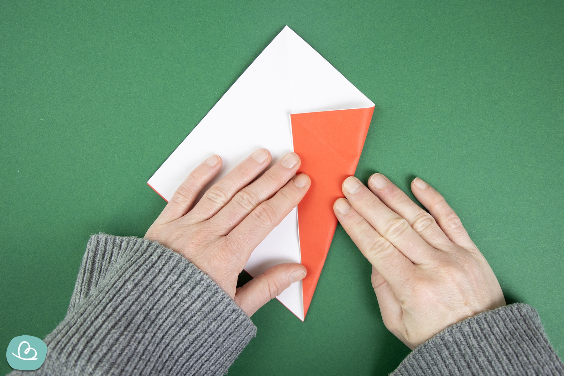Origami Weihnachtsmann | einfache Faltanleitung - Wunderbunt.de
