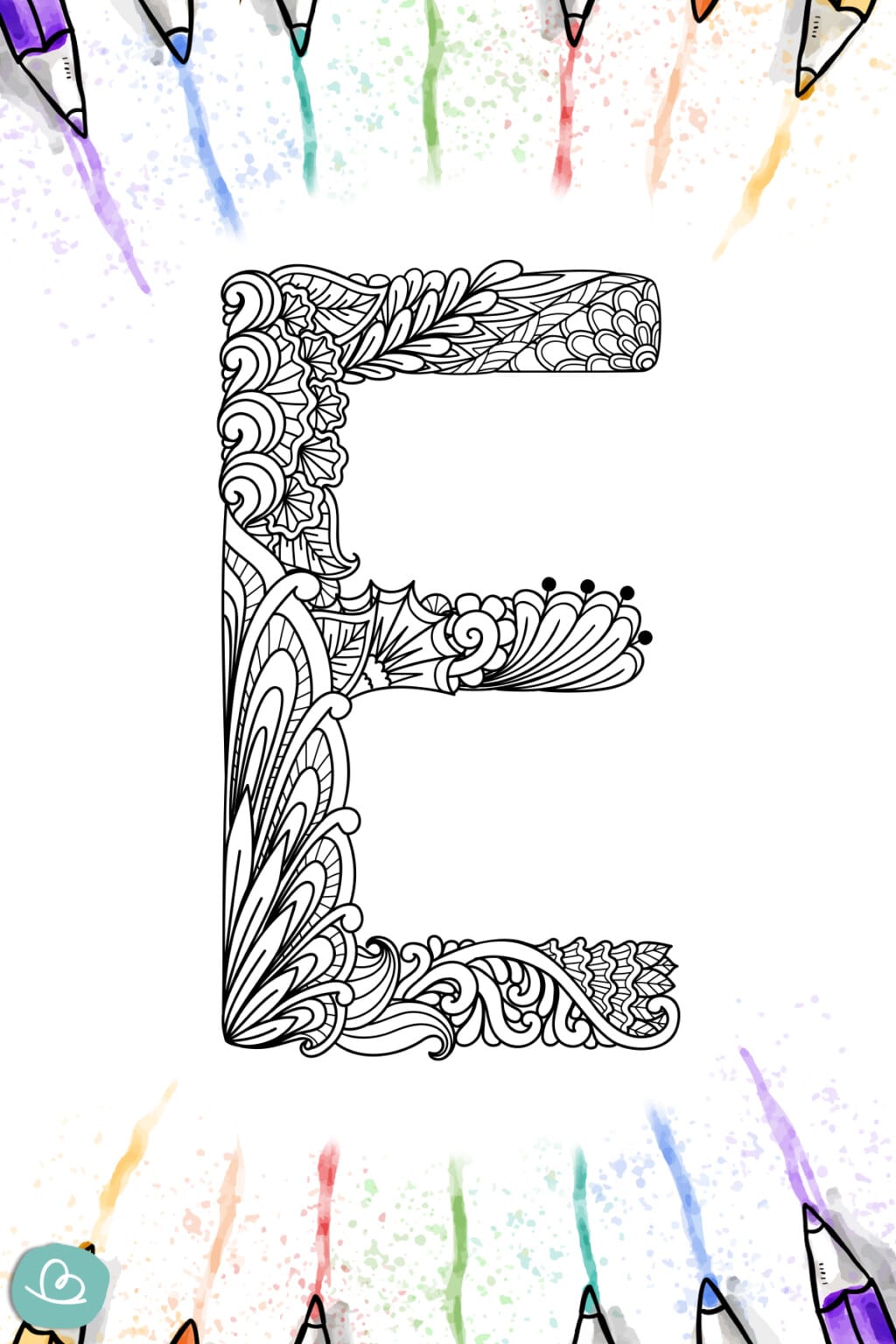 Buchstaben-Mandala Vorlagen zum Ausdrucken - Wunderbunt.de