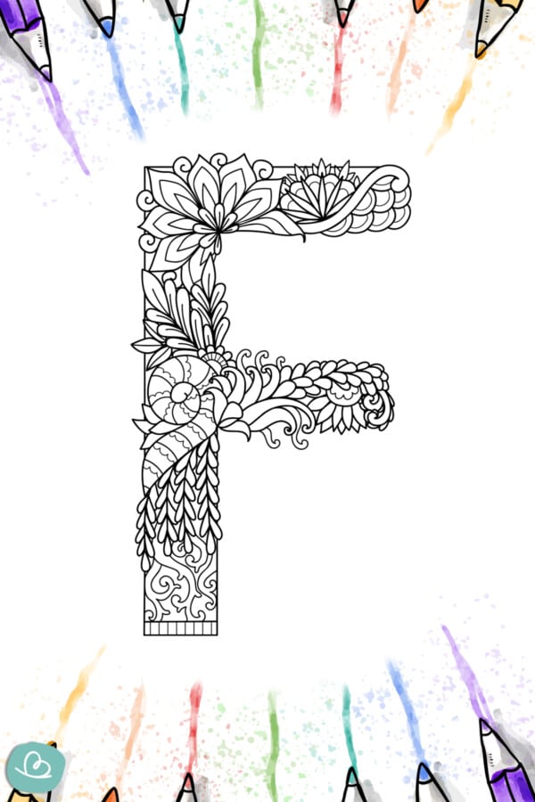 Buchstaben-Mandala Vorlagen zum Ausdrucken - Wunderbunt.de