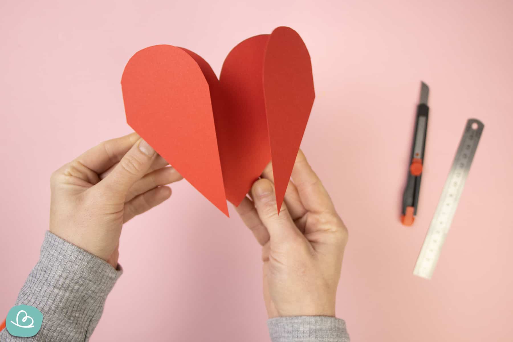 Valentinstag Karte zum Ausdrucken und Basteln - Wunderbunt.de