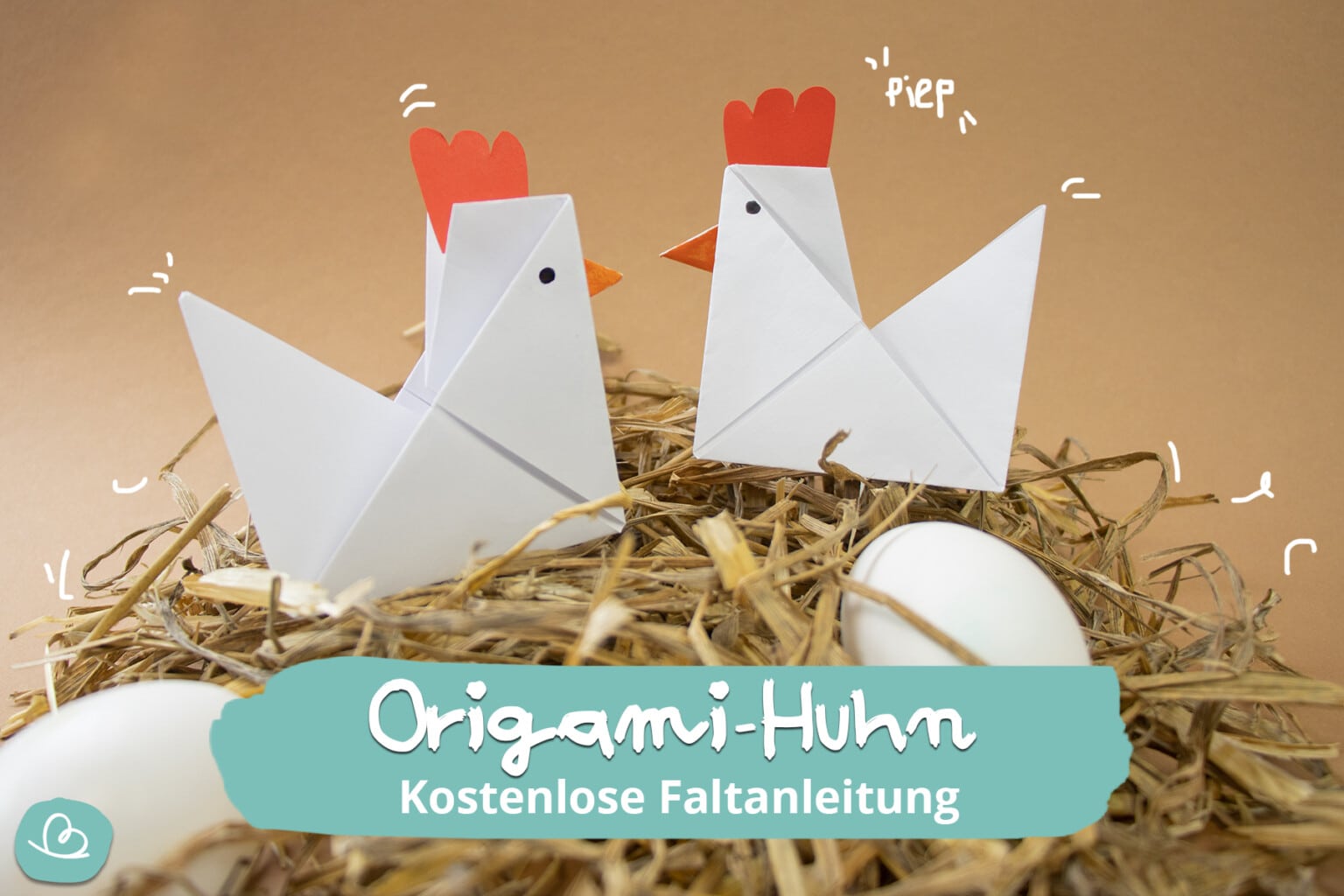 Origami Wal "Platsch" falten: einfache Anleitung - Wunderbunt.de
