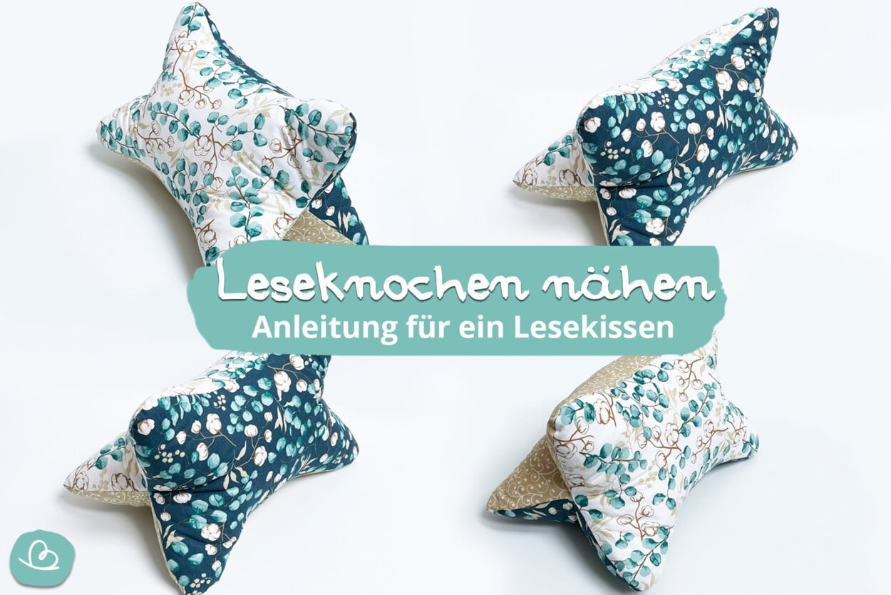 Leseknochen nähen | Anleitung für ein Lesekissen - Wunderbunt.de