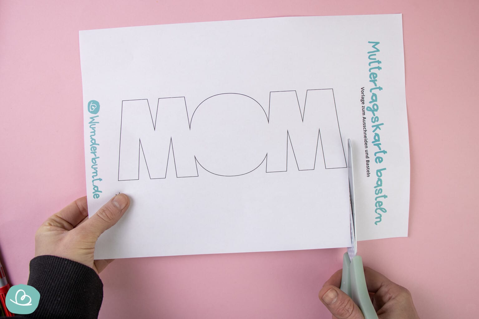 Muttertagskarte basteln | 3 Ideen + Vorlagen - Wunderbunt.de