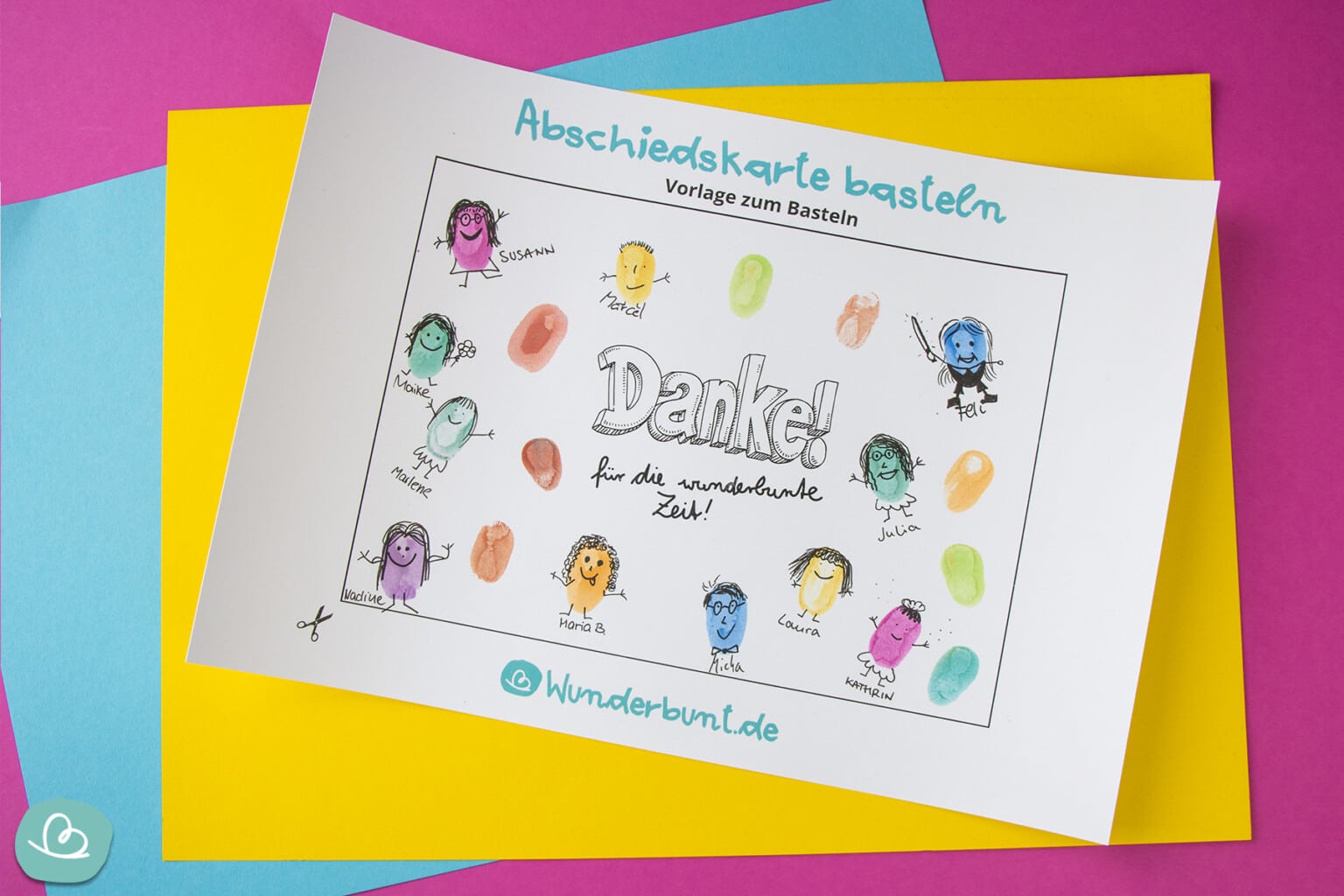 Abschiedskarte für Kollegen basteln | 3 DIY Ideen - Wunderbunt.de