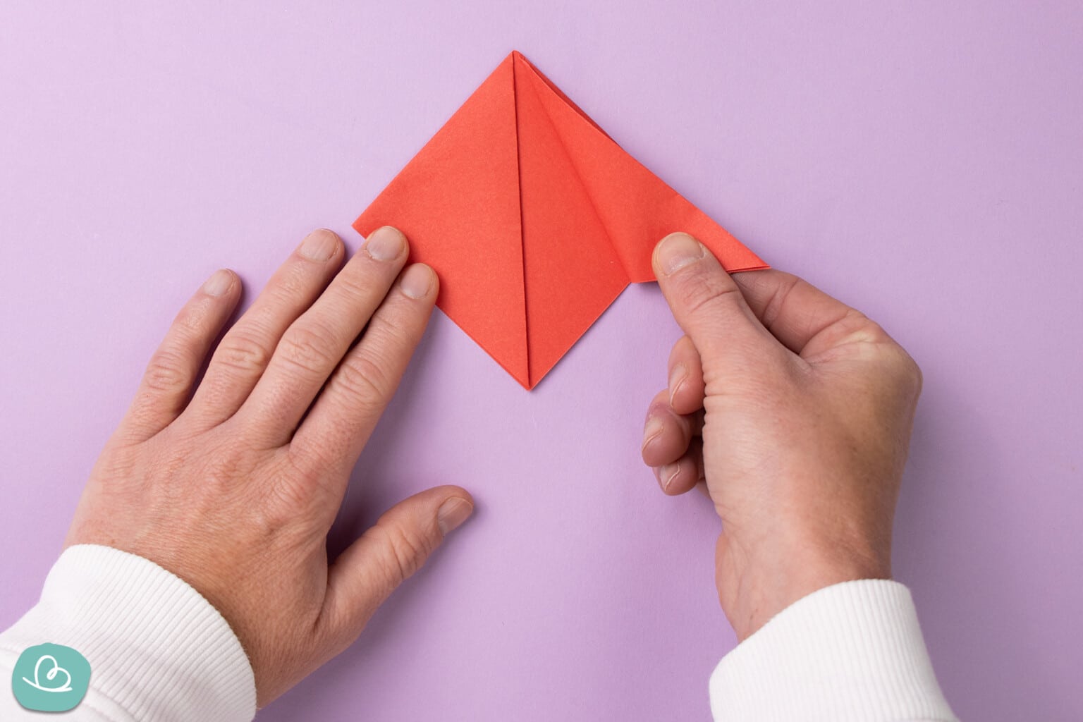 Blume falten | einfache Origami Faltanleitung - Wunderbunt.de