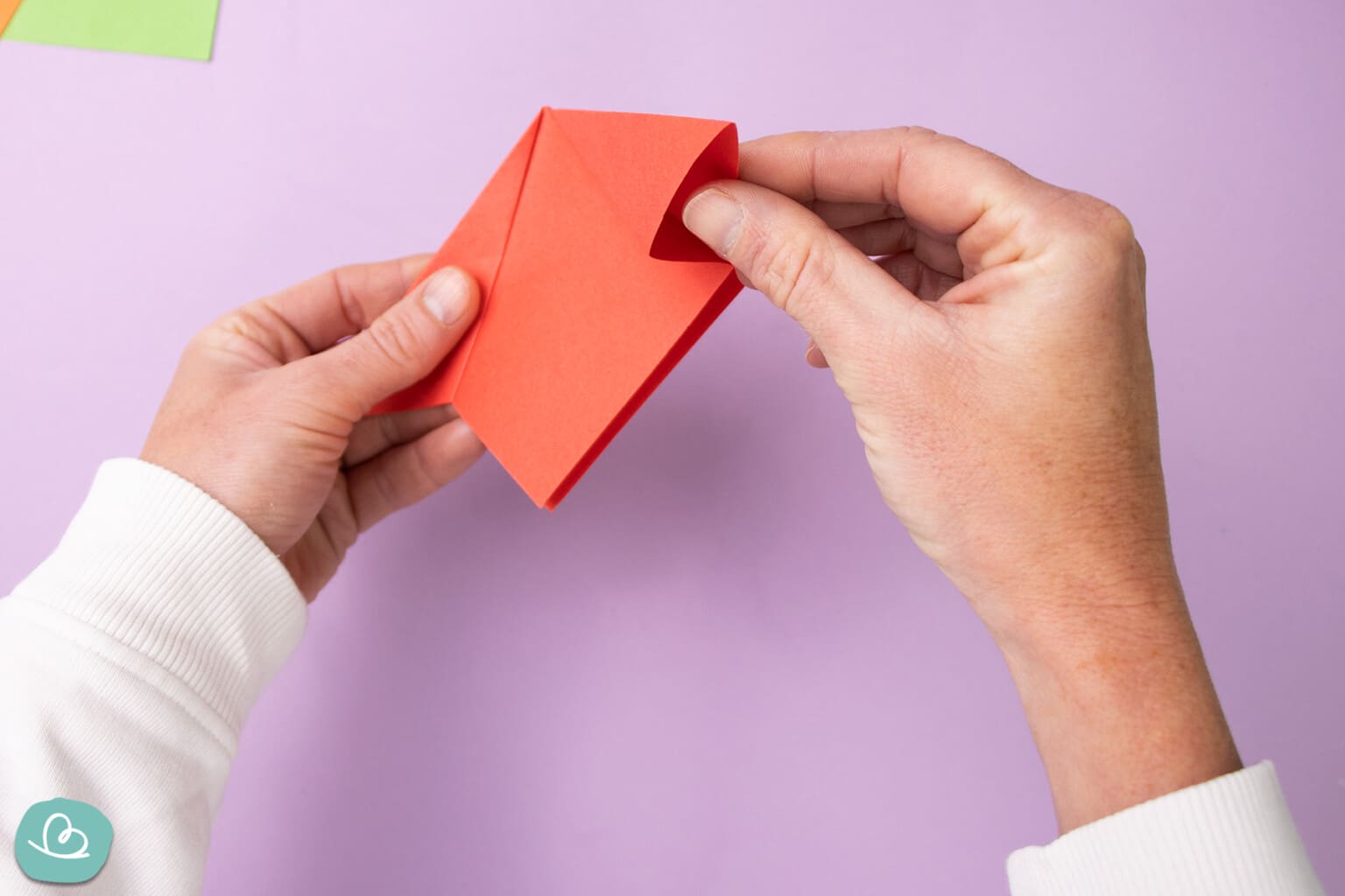 Blume falten | einfache Origami Faltanleitung - Wunderbunt.de