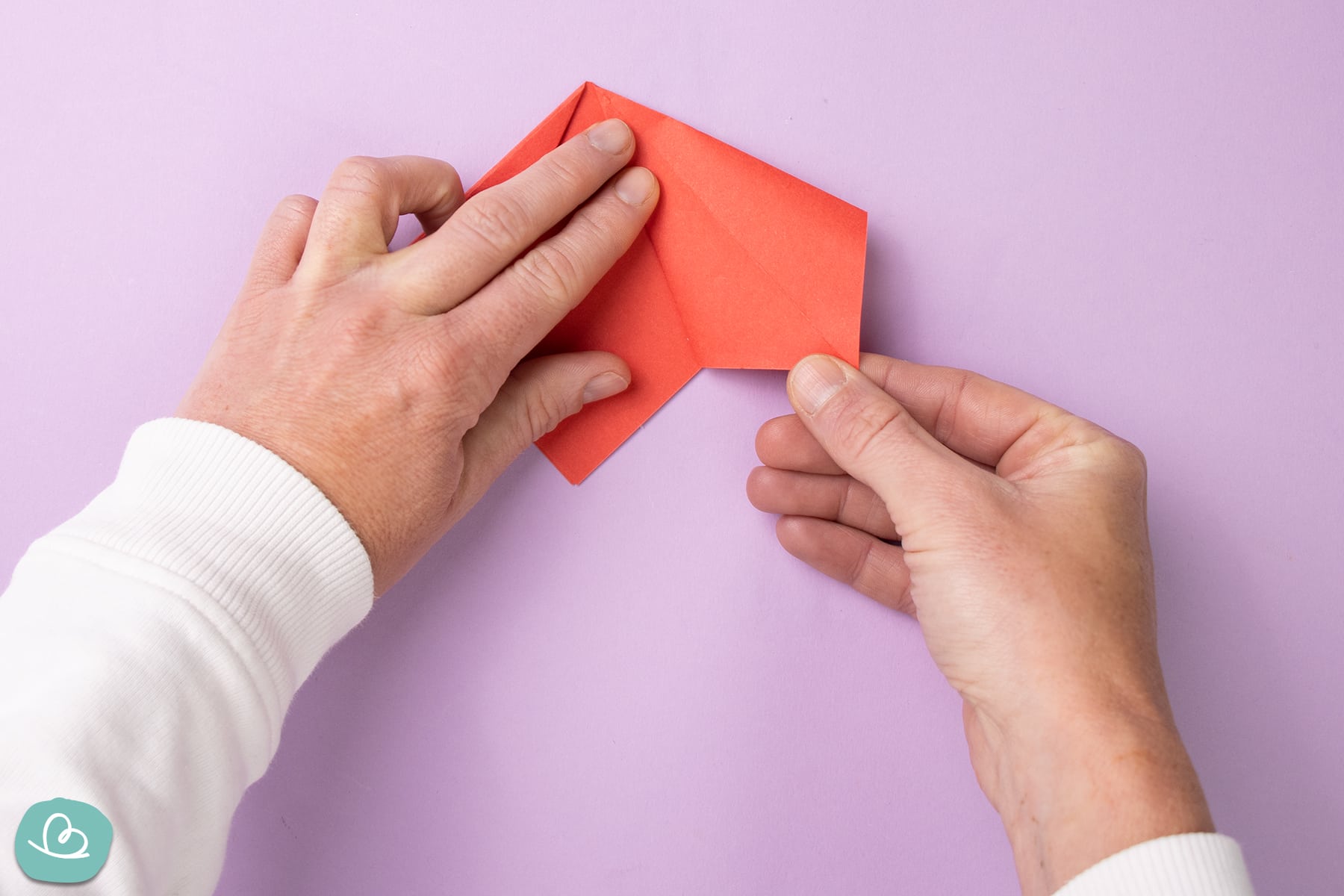 Blume falten | einfache Origami Faltanleitung - Wunderbunt.de