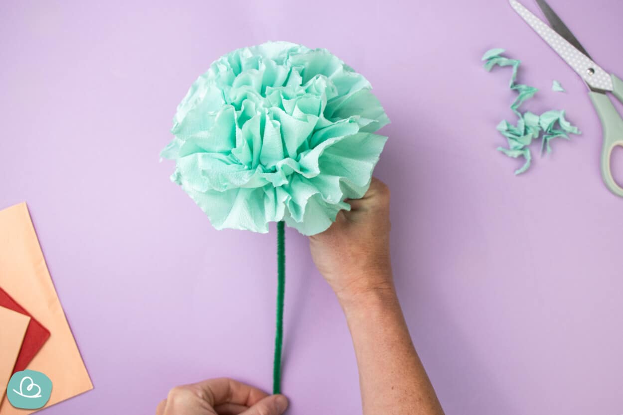 Wunderschone Blumen Basteln Mit Stiel Einfach Bild