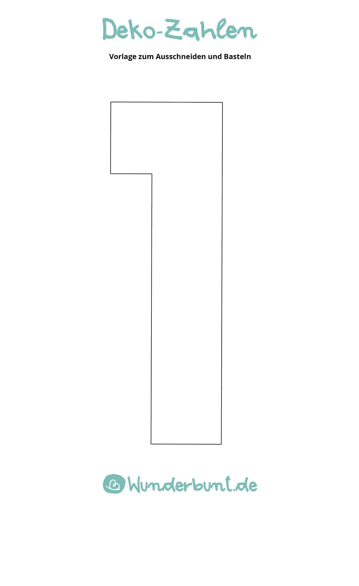 Zahlen Vorlagen | Zahlen 1-10 zum Ausdrucken - Wunderbunt.de