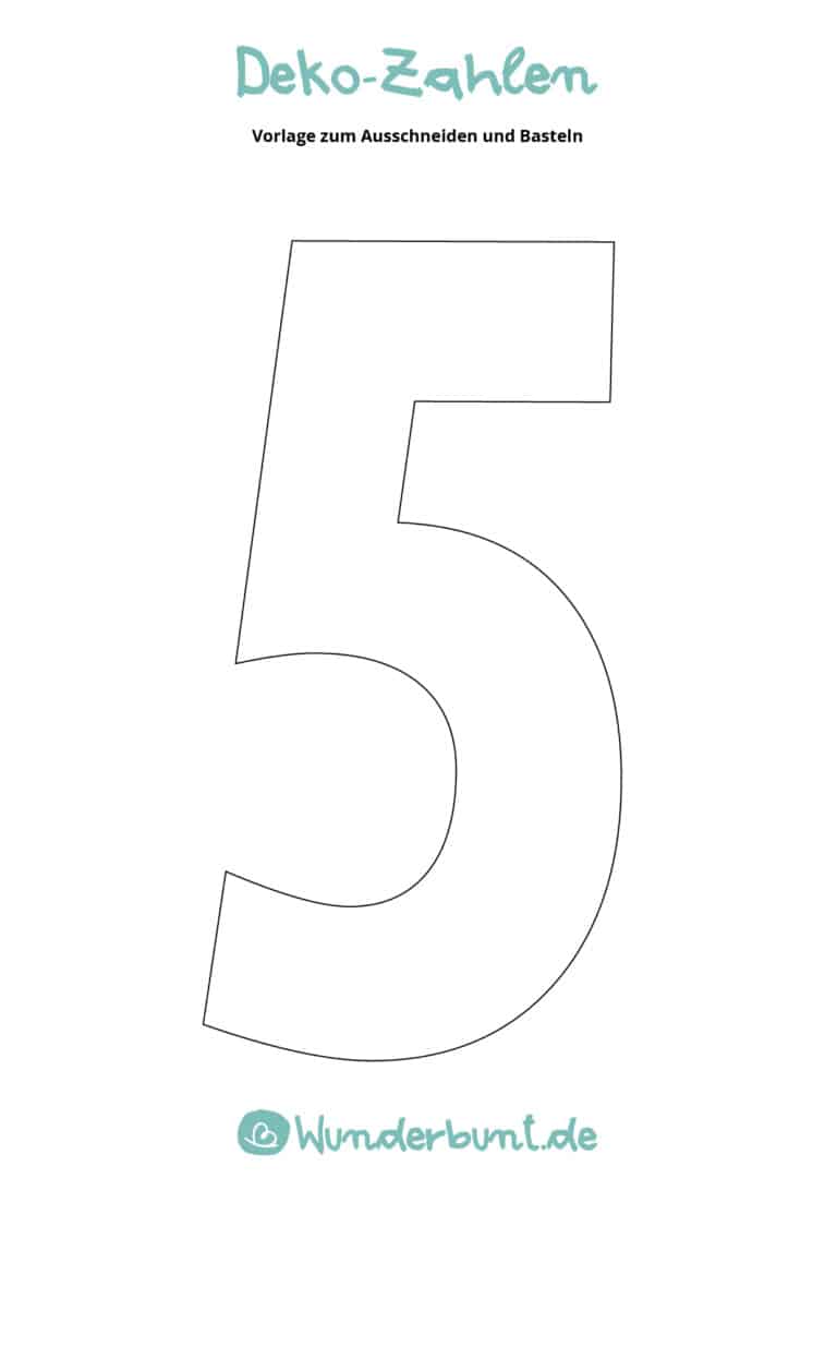 Zahlen Vorlagen | Zahlen 1-10 zum Ausdrucken - Wunderbunt.de