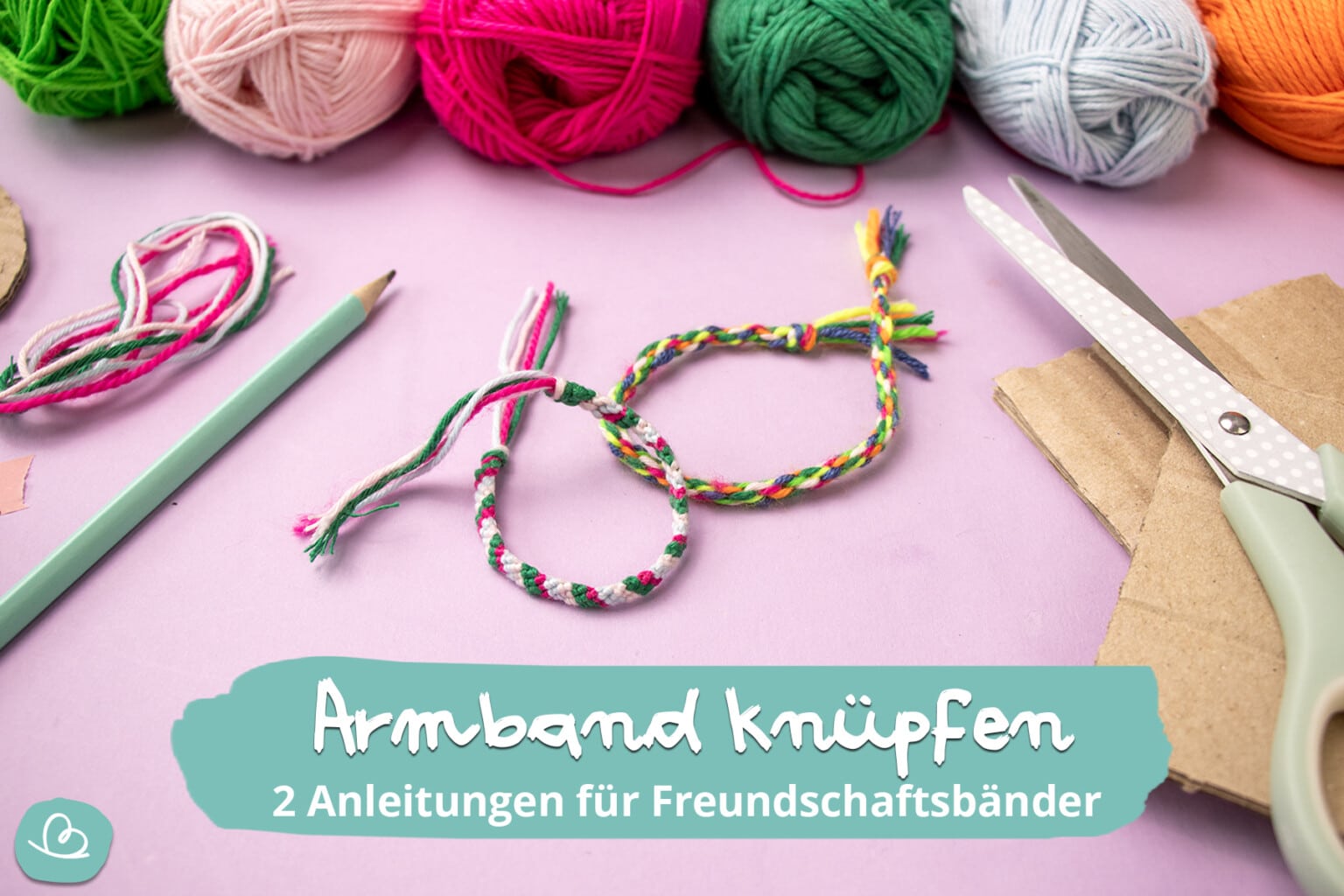 Armband knüpfen | 2 Anleitungen für Freundschaftsbänder - Wunderbunt.de