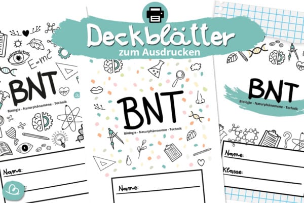 BNT-Deckblätter zum Ausdrucken | 4 gratis Deckblatt Vorlagen ...