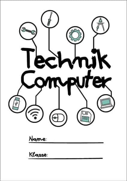 Technik und Computer Deckblätter | 7 Vorlagen zum Ausdrucken ...