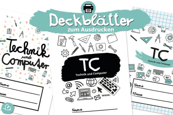 Technik und Computer Deckblätter | 7 Vorlagen zum Ausdrucken ...