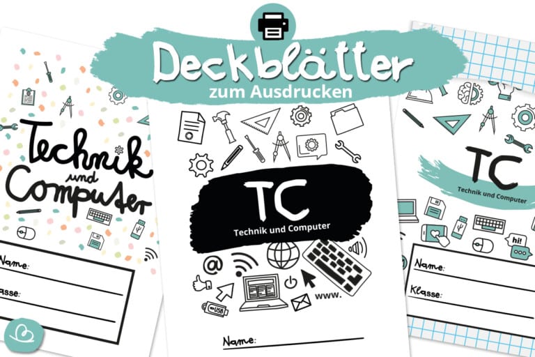 Technik und Computer Deckblätter | 7 Vorlagen zum Ausdrucken ...