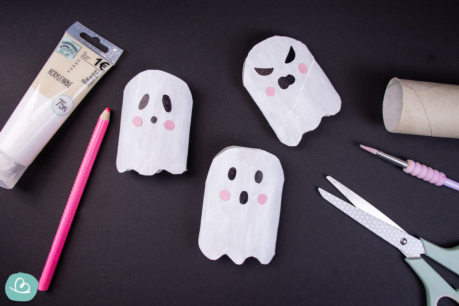 Geister basteln | 3 Ideen für Halloween-Gespenster - Wunderbunt.de